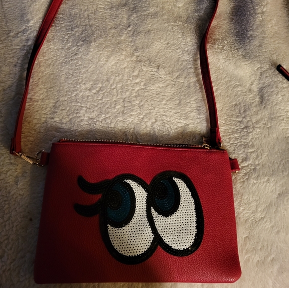 Bags | Sequin Eyes Handbag | Poshmark